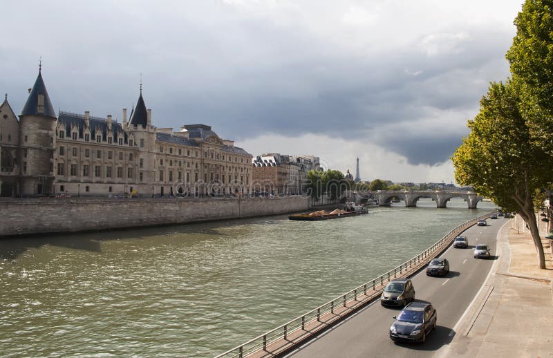 Seine River stock photo. Image of blue, famous, capital - 17008466