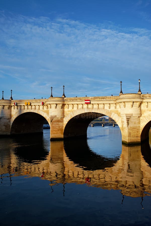 Pont neuf bridge in Paris stock photo. Image of landmark - 145688434