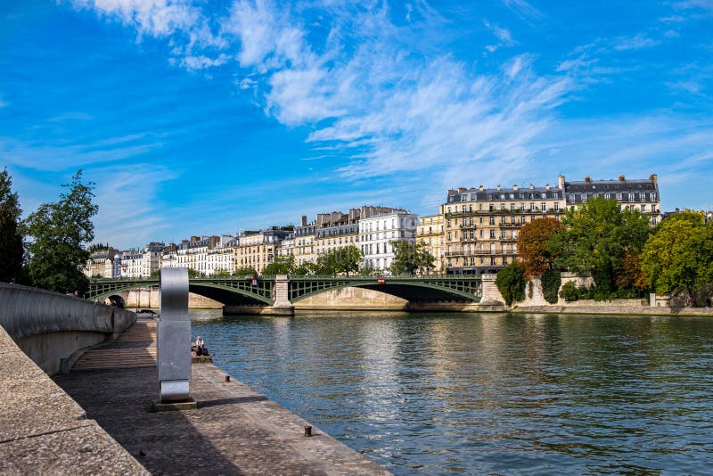 Seine River View in Paris, France Stock Image - Image of landmark ...