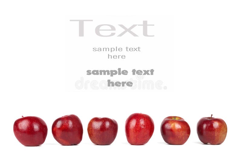 Seis manzanas rojas foto de archivo. Imagen de travieso - 29131540