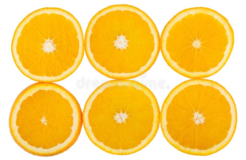 Seis Naranjas Frescas Aisladas En Blanco Imagen de archivo - Imagen de ...