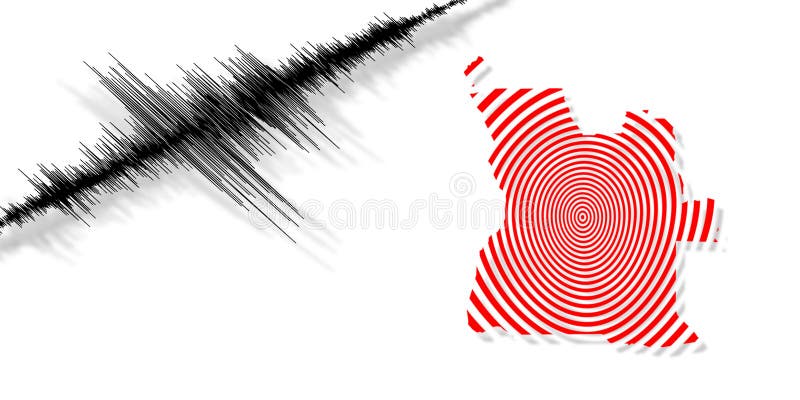 Seismic Activity Earthquake Angola Map Stock Illustration ...