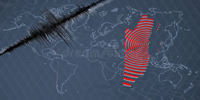 Seismic Activity Earthquake Belize Map Stock Illustration ...