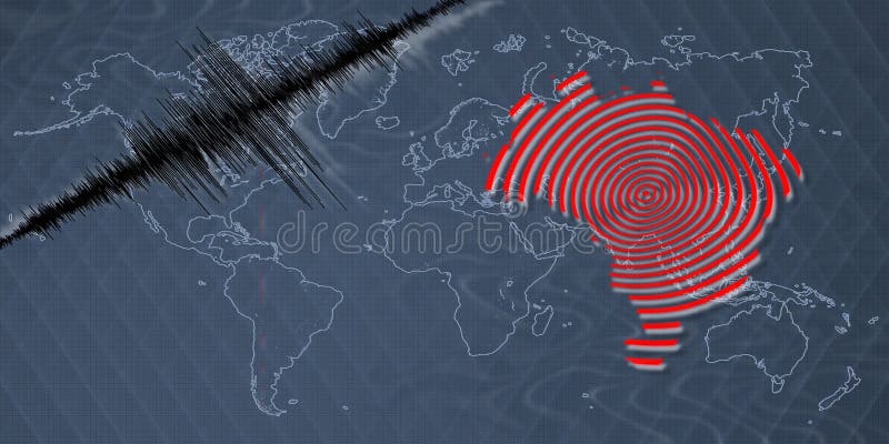 Seismic Activity Earthquake Brazil Map Stock Illustration ...