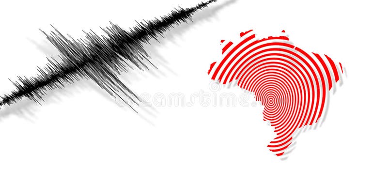 Seismic Activity Earthquake Brazil Map Stock Illustration ...