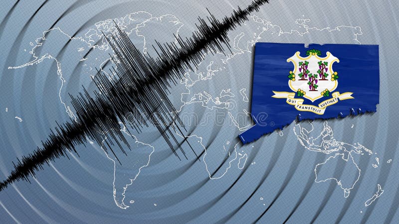 Seismic Activity Earthquake Connecticut Map Stock Illustration ...