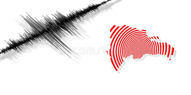 Seismic Activity Earthquake Dominican Republic Map Stock Illustration ...