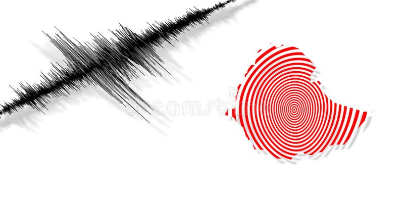 Seismic Activity Earthquake Ethiopia Map Stock Illustration ...