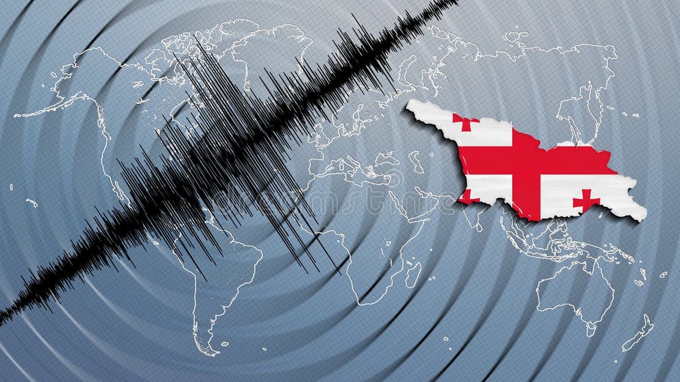Seismic Activity Earthquake Georgia Map Stock Illustration ...