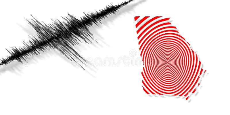 Seismic Activity Earthquake Georgia Map Stock Illustration ...