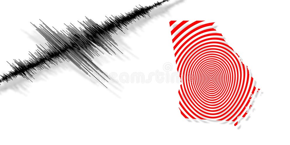 Seismic Activity Earthquake Georgia Map Stock Illustration ...