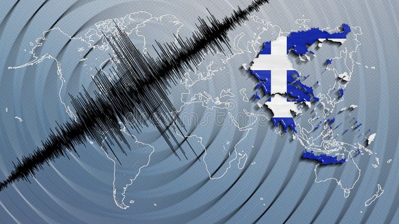 Seismic Activity Earthquake Greece Map Stock Illustration ...