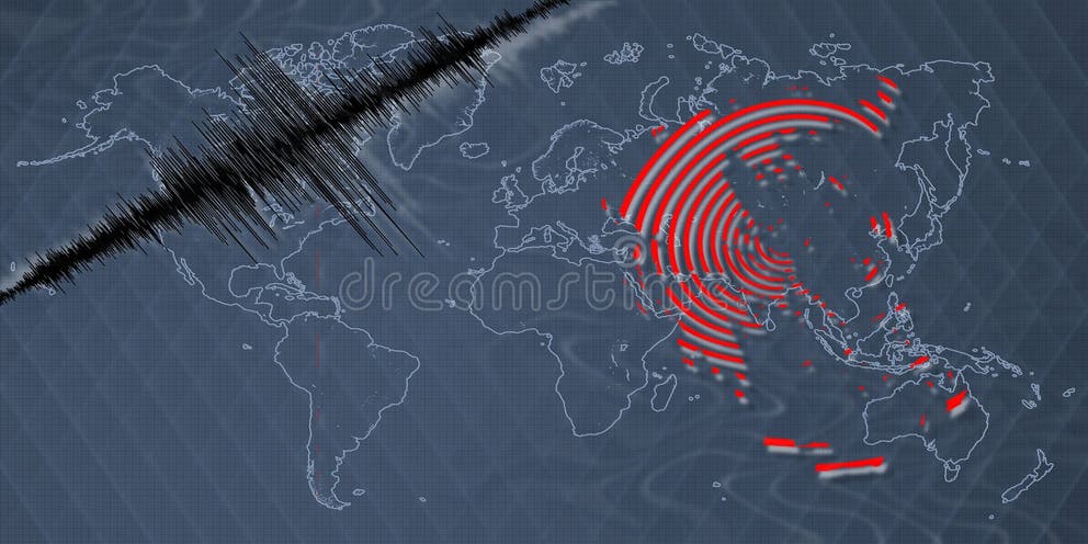 Seismic Activity Earthquake Greece Map Stock Illustration ...
