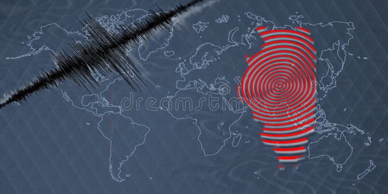 Seismic Activity Earthquake Illinois Map Stock Illustration ...