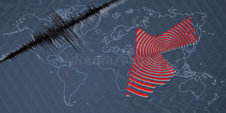 Seismic Activity Earthquake Jordan Map Stock Illustration ...