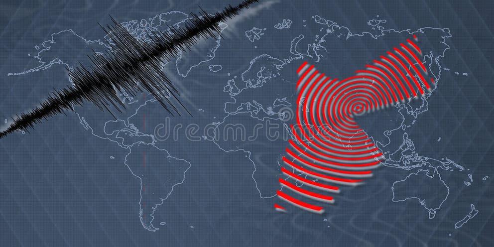 Seismic Activity Earthquake Jordan Map Stock Illustration ...