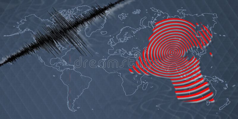 Seismic Activity Earthquake Kuwait Map Stock Illustration ...
