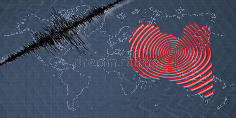 Seismic Activity Earthquake Libya Map Stock Illustration - Illustration ...