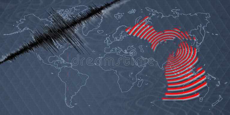 Seismic Activity Earthquake Michigan Map Stock Illustration ...