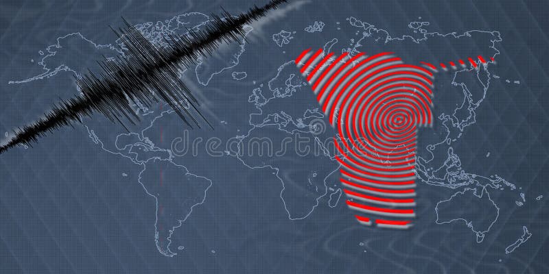 Seismic Activity Earthquake Namibia Map Stock Illustration ...