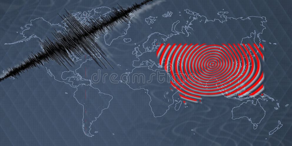 Seismic Activity Earthquake Nebraska Map Stock Illustration ...