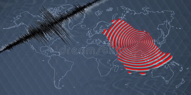 Seismic Activity Earthquake Saudi Arabia Map Stock Illustration ...