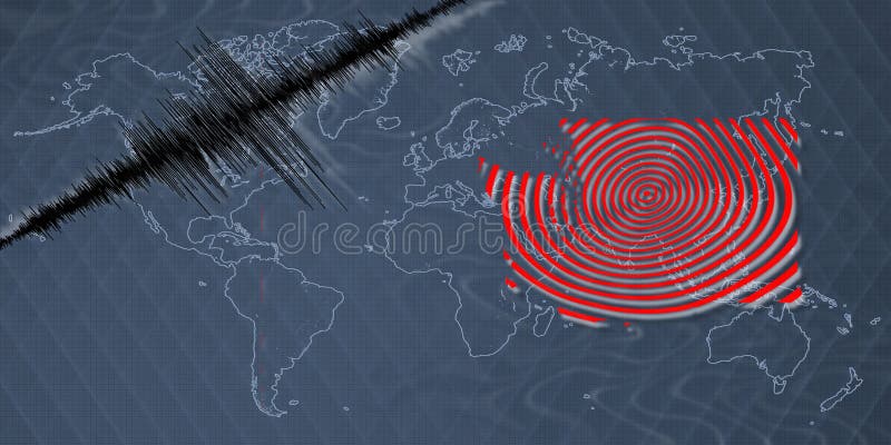 Seismic Activity Earthquake Washington Map Stock Illustration ...