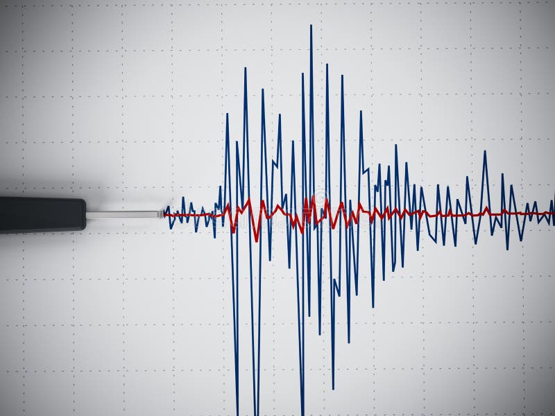 Seismic activity graph stock illustration. Illustration of polygraph ...