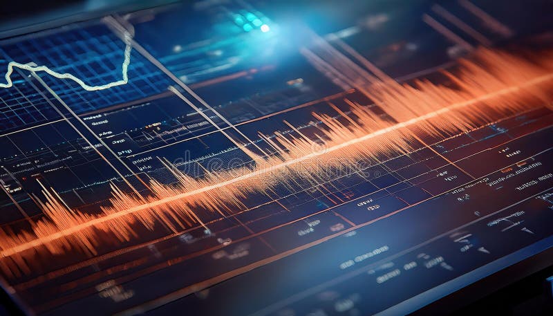 Seismograph Displaying Detailed Earthquake Data with Precision Stock ...