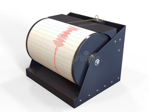 Seismograph Instrument Recording Stock Illustration - Illustration of ...