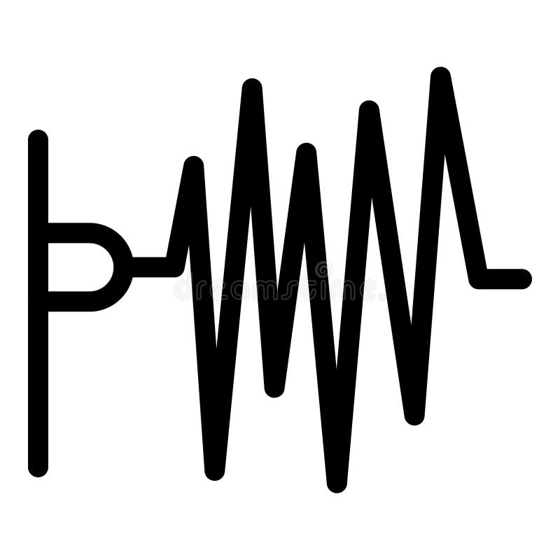 Seismograph Recording Earthquake Wave Vibration Icon Stock Illustration ...