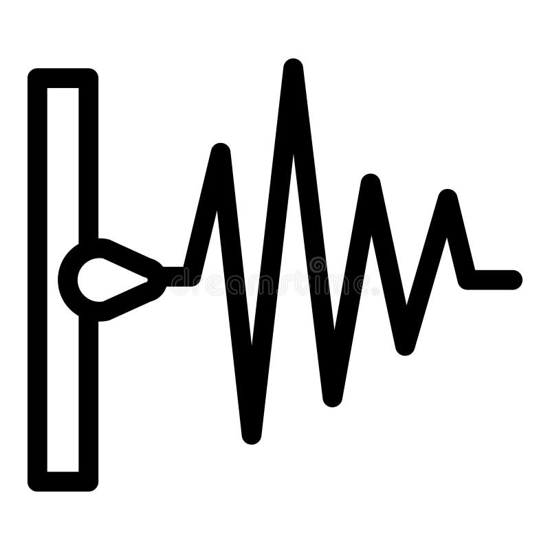 Seismograph Recording Earthquake Waveform Icon Stock Vector ...