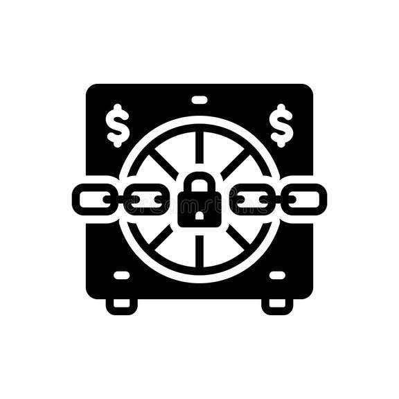 Black Solid Icon for Seize, Locker and Take Stock Vector - Illustration ...