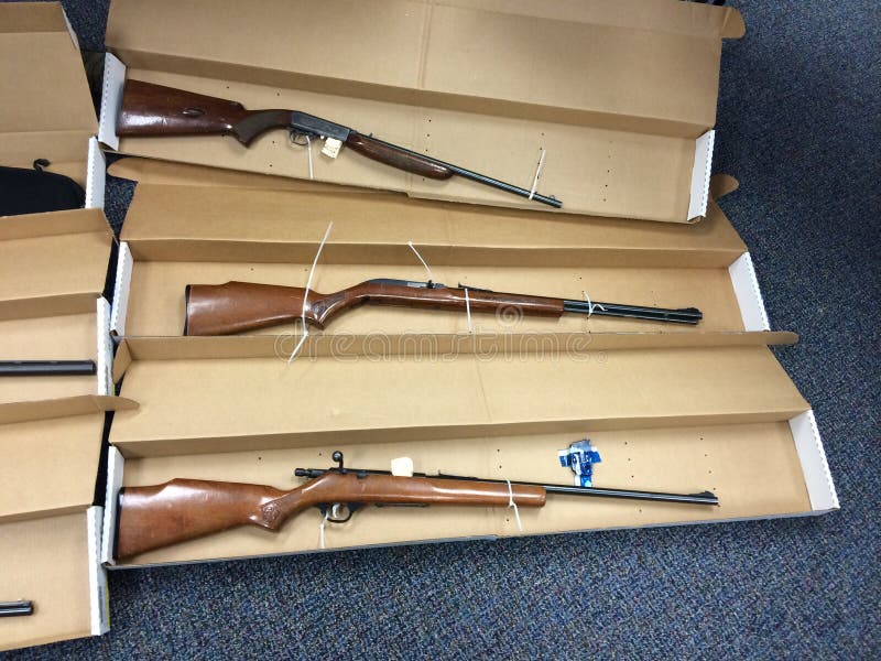 Police Seized Guns and Rifles Stock Photo - Image of guns, benjamin ...