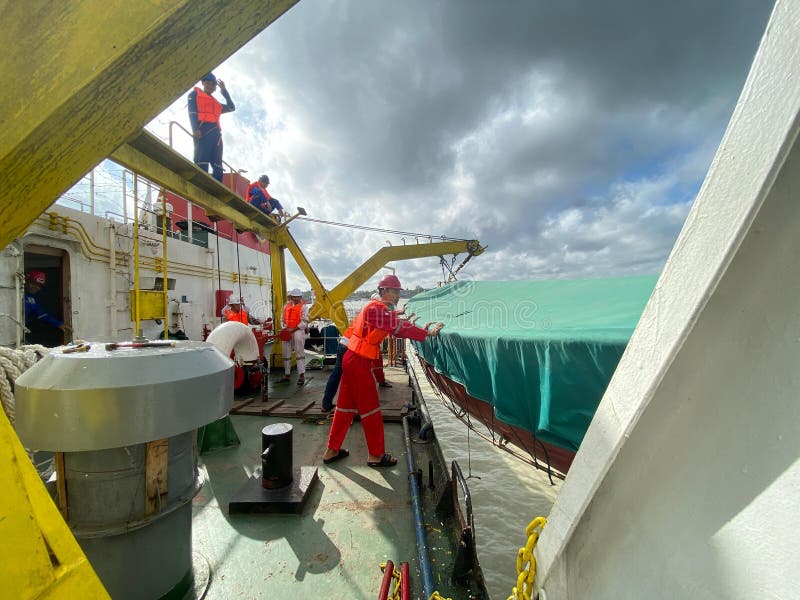 Sekoci Drill Seamans Indonesia Laut Editorial Photography - Image of ...