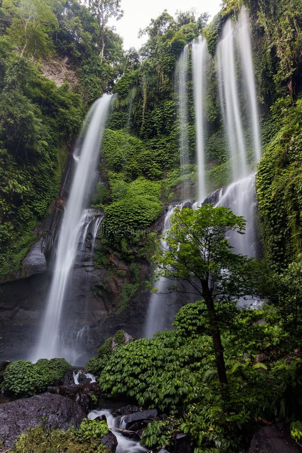 Sekumpul Waterfall in Northern Bali, Indonesia Stock Photo - Image of ...
