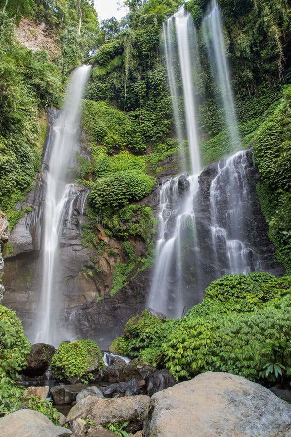 Sekumpul waterfall stock photo. Image of indonesia, sekumpul - 182153656