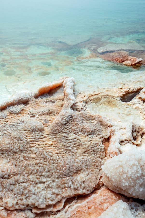 Sel à La Plage De Mer Morte Jordan Photo stock - Image du horizontal ...