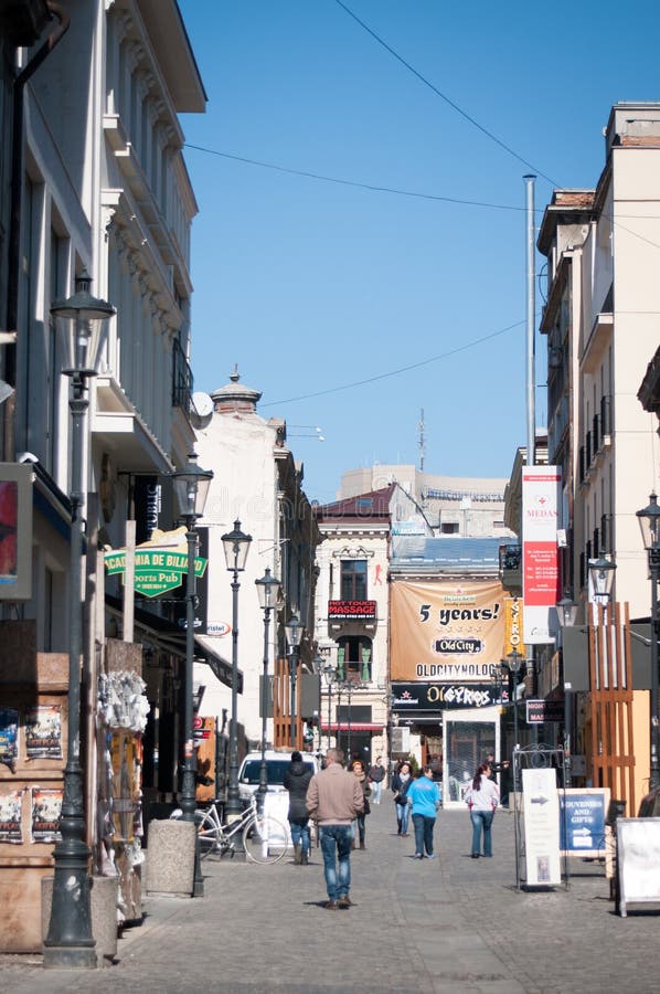 Selari street view editorial stock photo. Image of center - 51015493