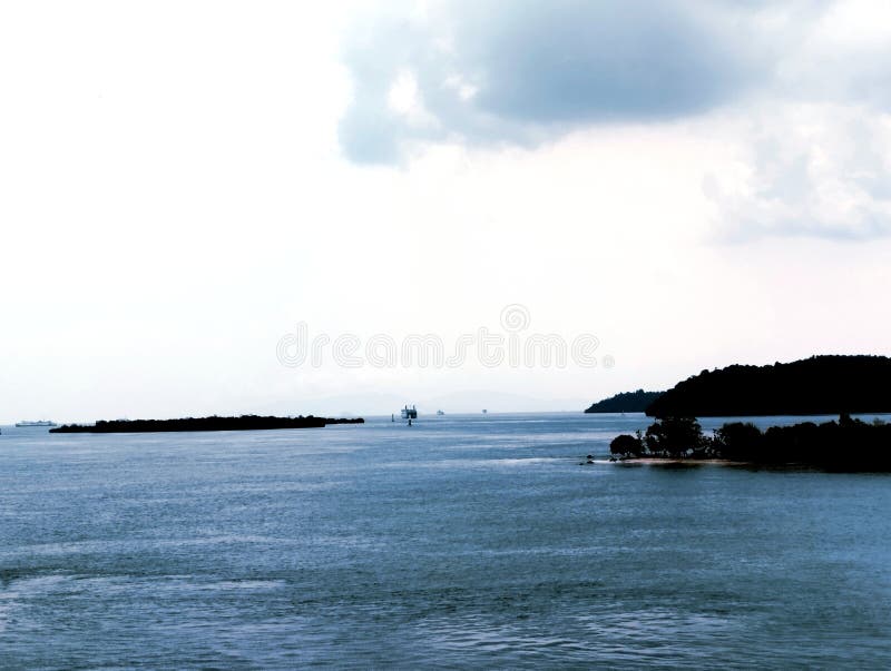 Selat Sunda in Indonesian Sea Stock Photo - Image of selat, coast ...