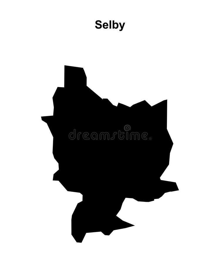 Selby outline map stock illustration. Illustration of empty - 371646386