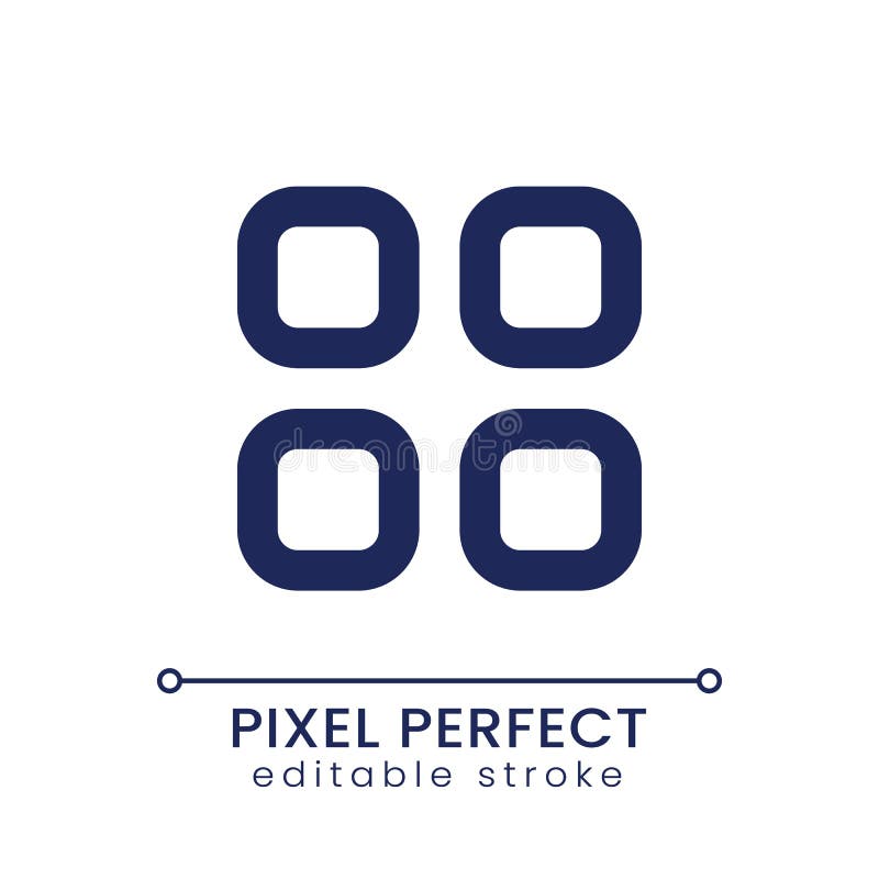 Select All Items Pixel Perfect Linear Ui Icon Stock Vector ...