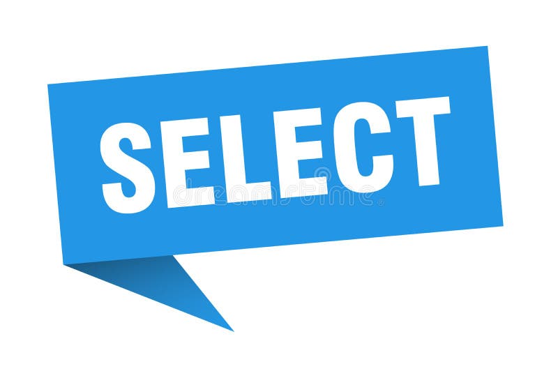 Select Banner. Select Speech Bubble Stock Vector - Illustration of page ...