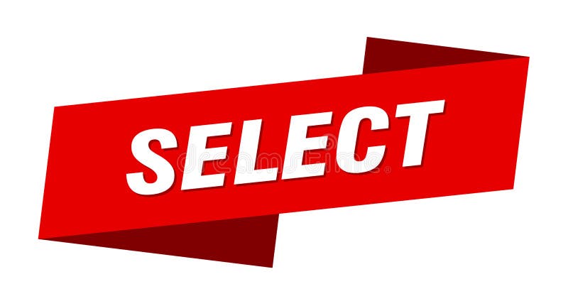 Select Banner Template. Ribbon Label Sign. Sticker Stock Vector ...