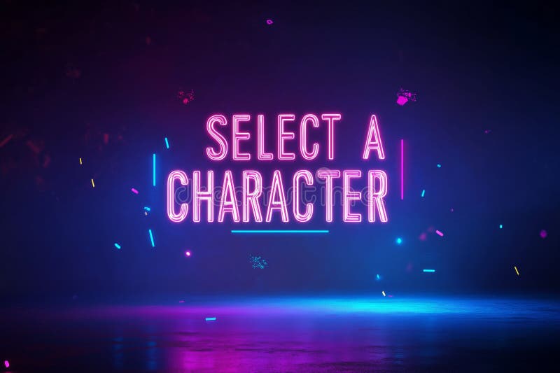 Select a Character Neon Text with Glitch and Motion Blur Effects ...