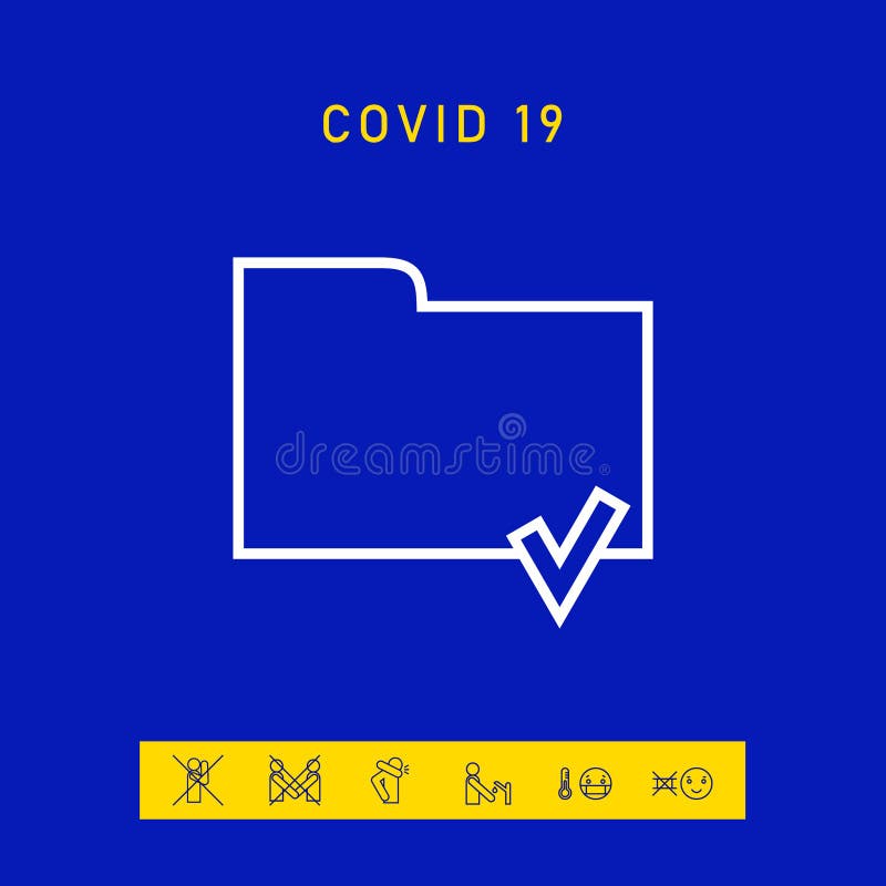Select Document Sign - Folder Icon with a Check Mark Stock Illustration ...