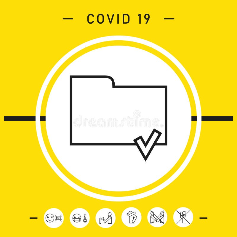 Select Document Sign - Folder Icon with a Check Mark Stock Vector ...
