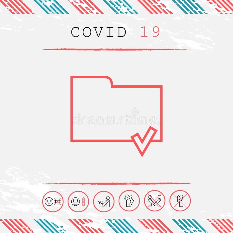 Select Document Sign - Folder Icon with a Check Mark Stock Illustration ...