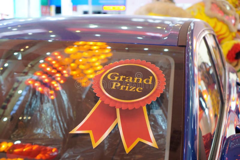 Select Focus Grand Prize Gift of Car with Red Lantern Decoration Stock ...