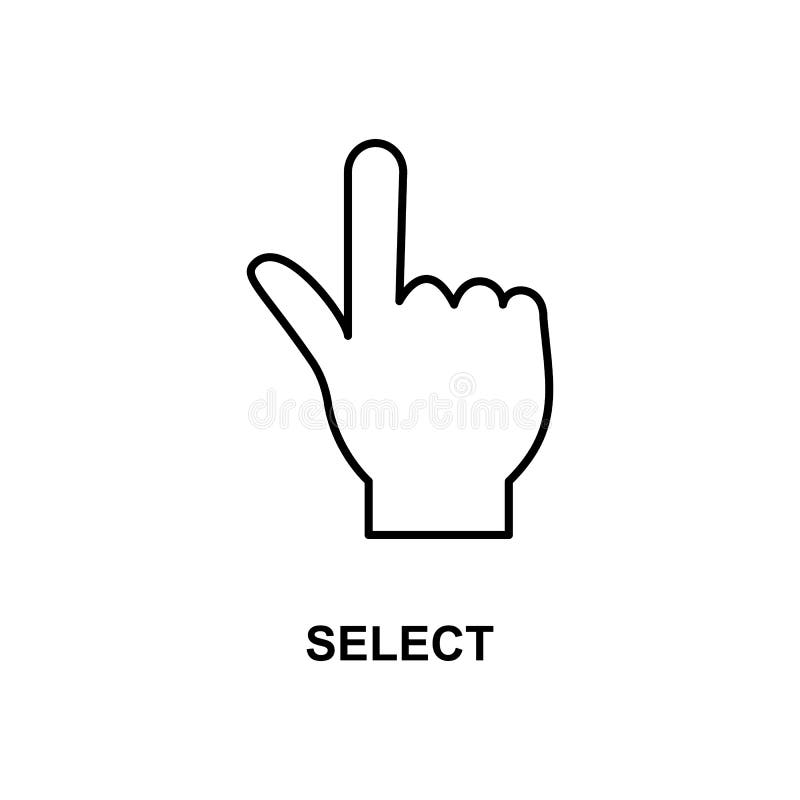 Select Hand Icon. Element of Simple Web Icon with Name for Mobile ...